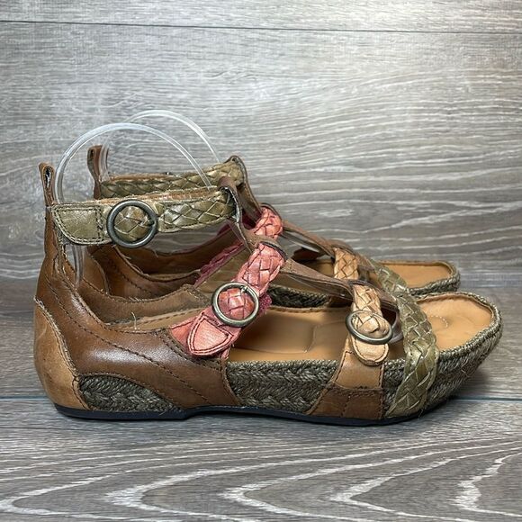 Earth | Shoes | Earth Kalso Esteem Braided Tan Leather Red Womens Sz 7b ...